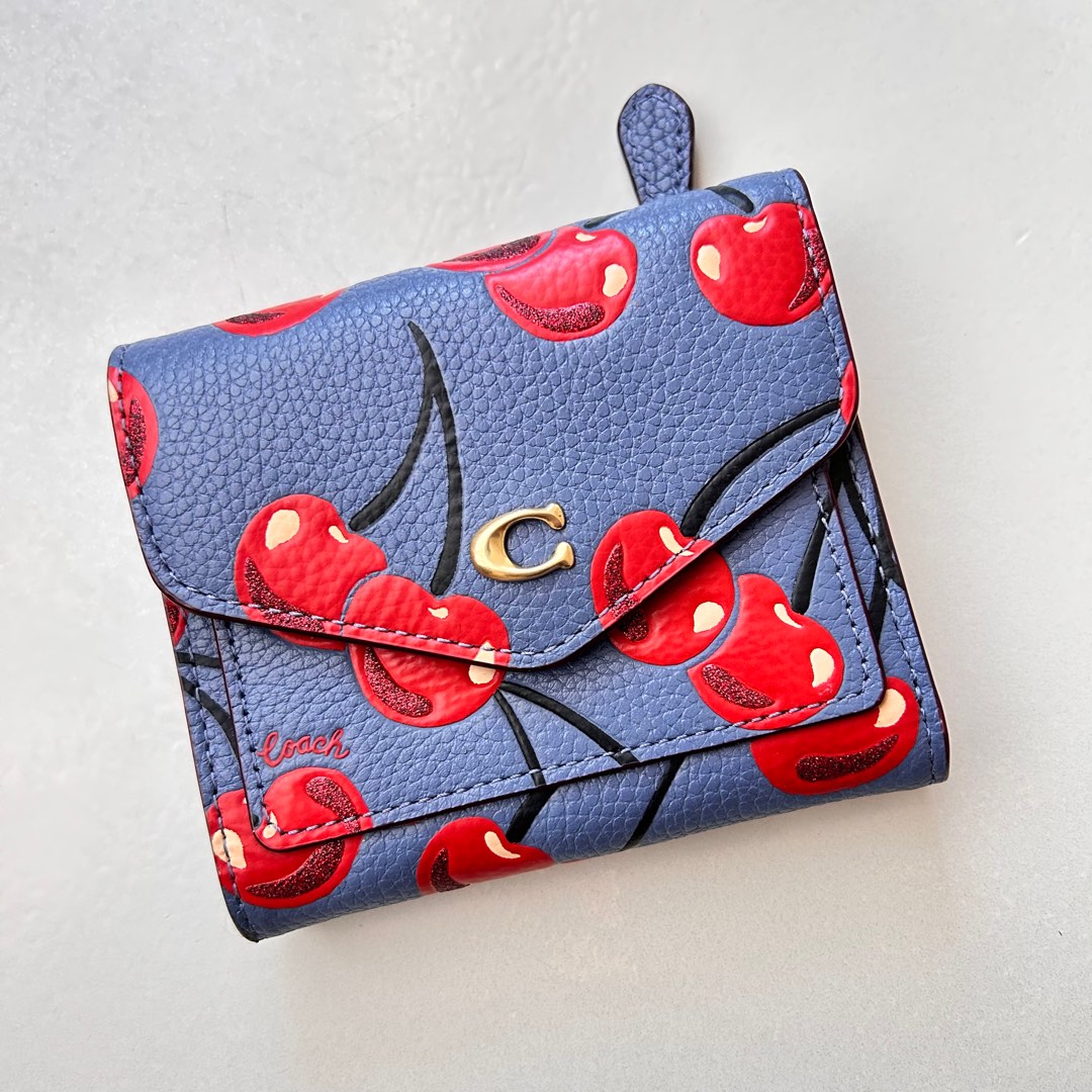Coach Wyn Small Wallet with Cherry Print, Women's Fashion, Bags ...