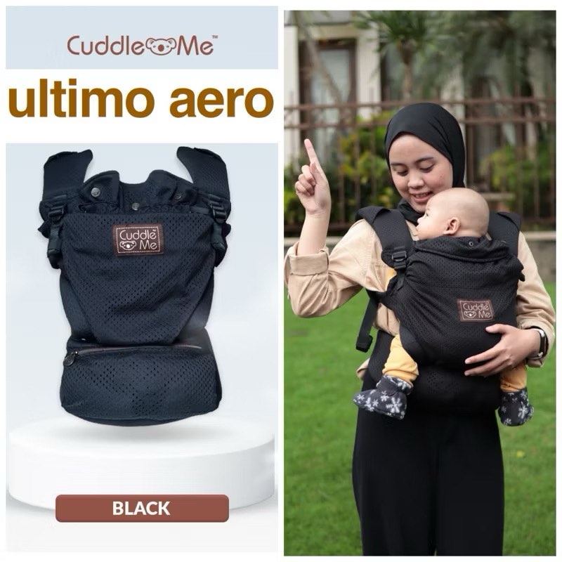 Cuddleme Ultimo Aero Black Ergonomic Baby Carrier, Babies & Kids, Going ...