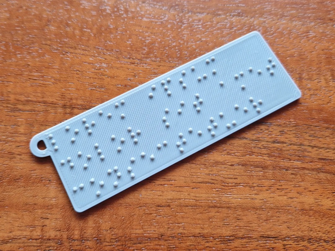 Custom Braille Keychain – Personalized Tactile Gift (3D Printed in PLA ...