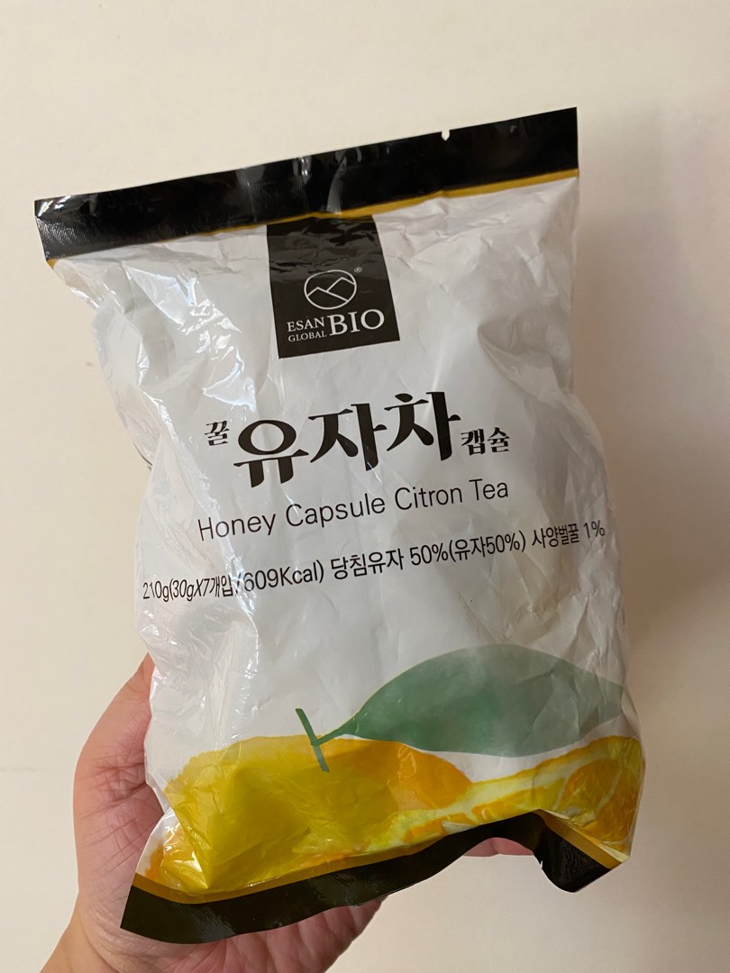 ESAN GLOBAL BIO 韓國蜂蜜柚子茶210g(30gx7入#膠囊#茶球), 食物和飲料, 手作食品在旋轉拍賣