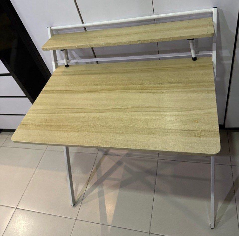 Foldable Study Table (83cm x 60cm x 92cm), Furniture & Home Living ...