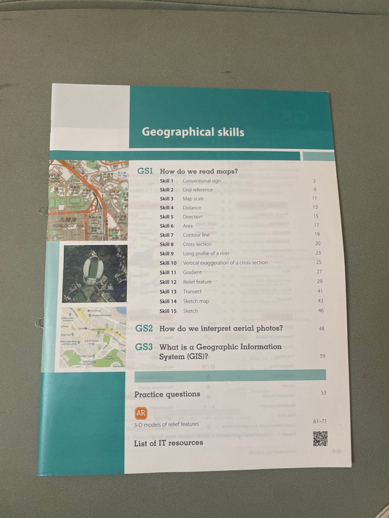 Geography textbook Map reading, 興趣及遊戲, 書本 & 文具, 教科書 - Carousell