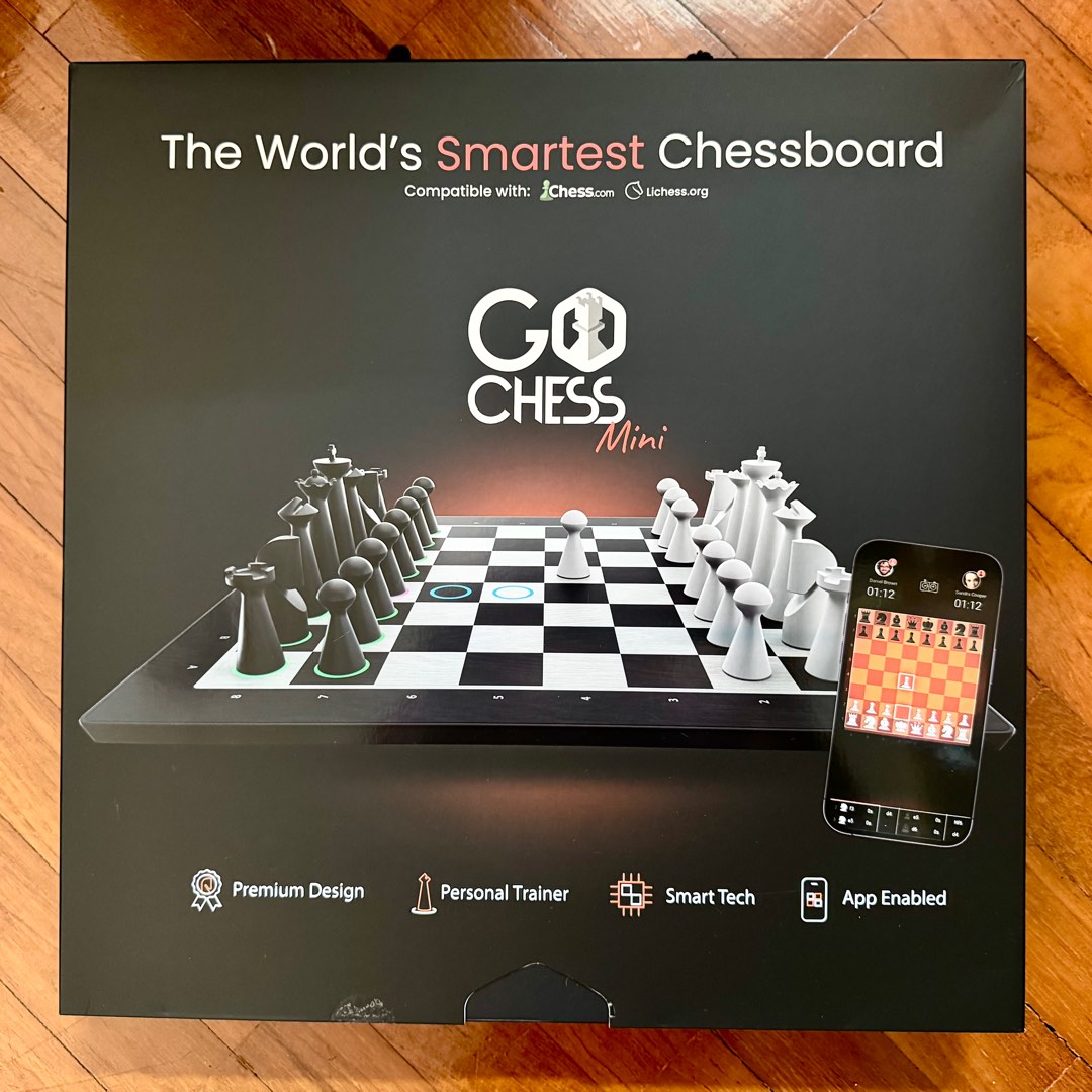 GoChess Mini Smart Chess Set (AI Bluetooth and LED Chess Board ...