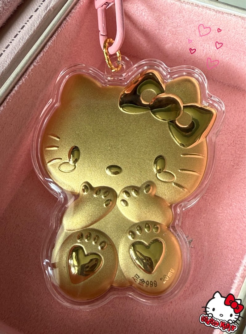 Hello Kitty 999 Gold Handphone Charm, Women's Fashion, Watches ...