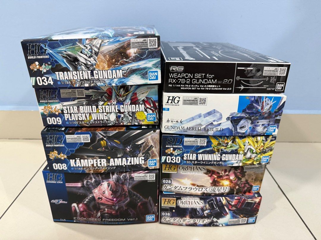 HG/RG gunpla sales, Hobbies & Toys, Toys & Games on Carousell