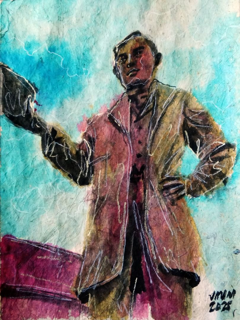 Jose Rizal Painting on Abaca Paper, Hobbies & Toys, Stationary & Craft ...