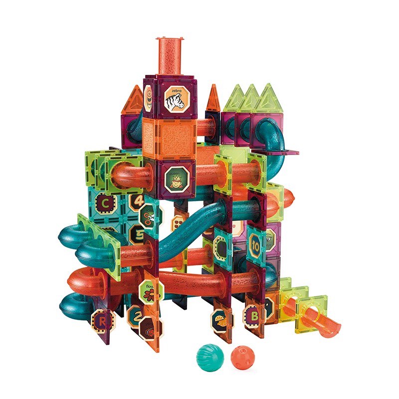 Magnet tiles with tubes, Hobbies & Toys, Toys & Games on Carousell