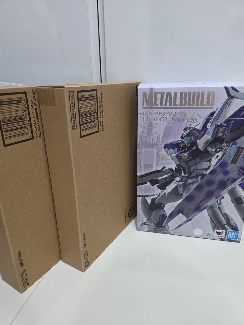 Metal Build Hi-v Gundam Hi-nu with P-bandai Hyper Mega Bazooka Launcher ...