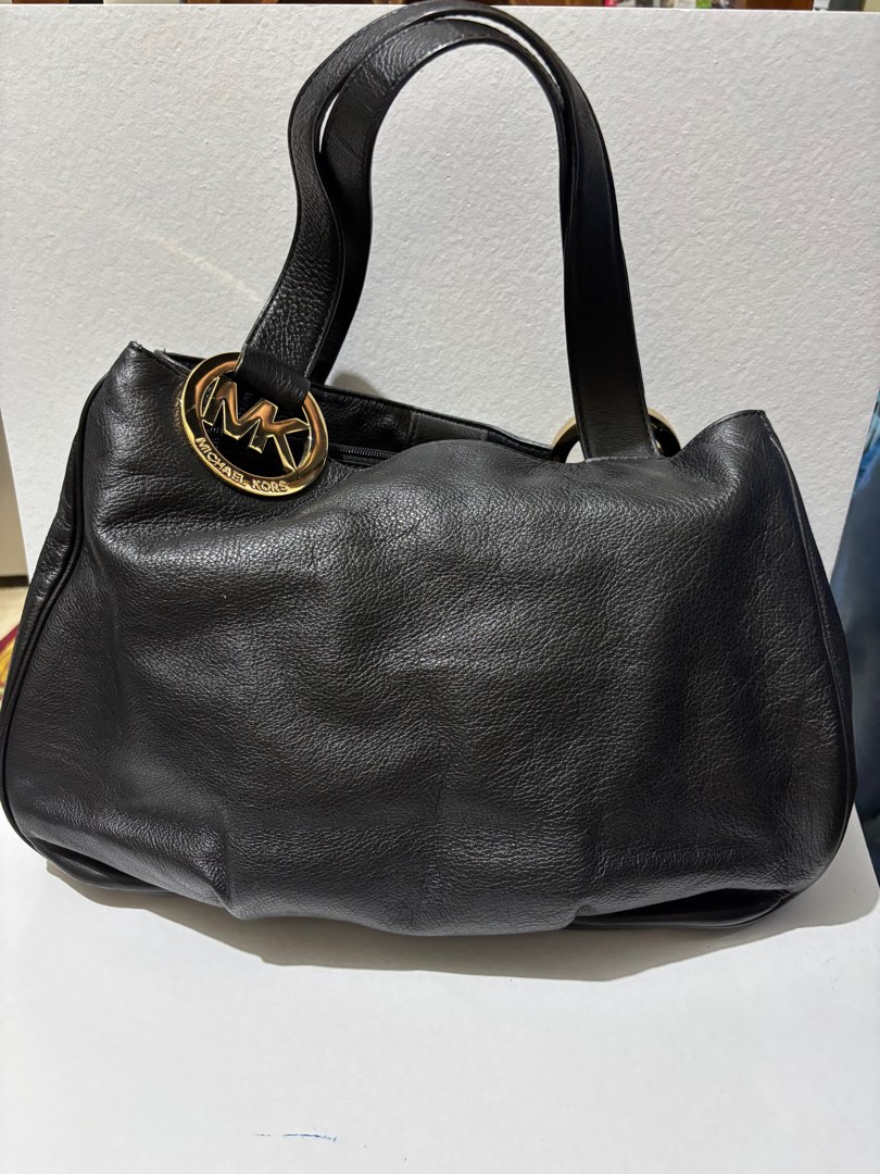 Michael Kors Large Black Leather Tote Bag, Luxury, Bags & Wallets on ...
