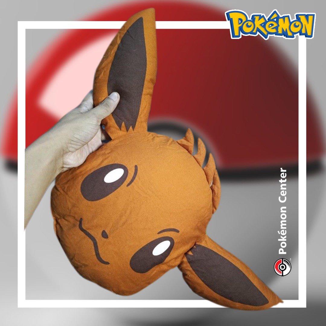 Mini Eevee Head Cushion Plush Pillow (Pokemon Center), Hobbies & Toys ...