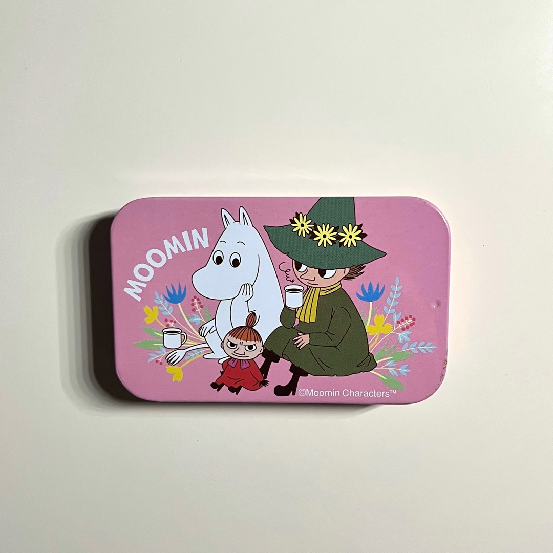moomin pink sliding tin case can anik anik trinkets, Hobbies & Toys ...