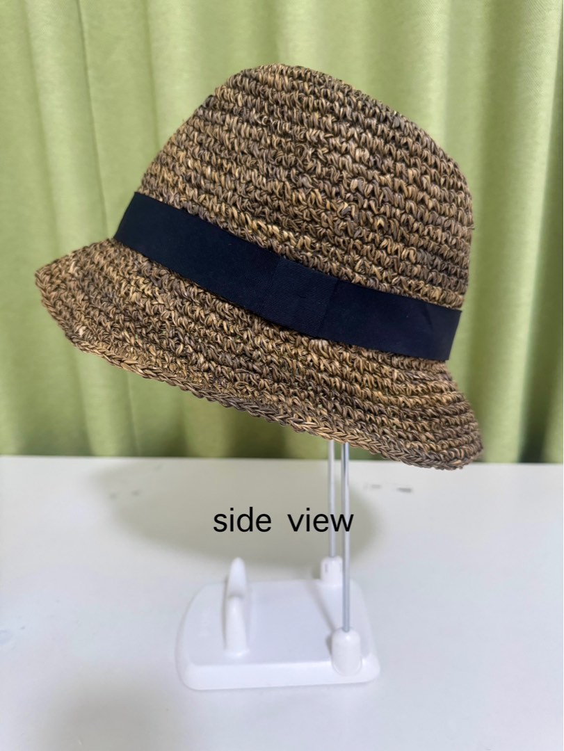 MUJI 100% Rush Grass Hand Woven Bucket Hat (655), Women's Fashion, Watches & Accessories, Hats ...