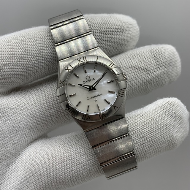 OMEGA SILVER WATCH CONSTELLATION 123.10.27.60.05.001 MOP WATCH ONLY ...