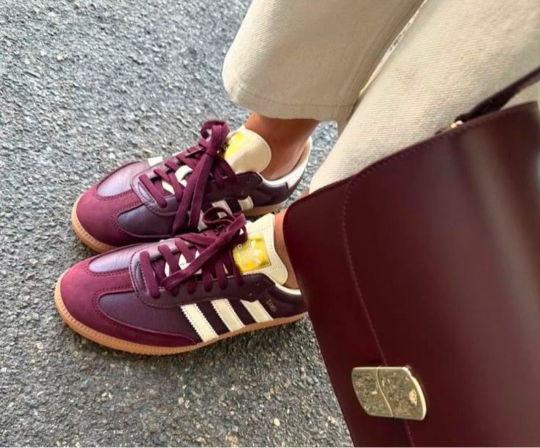 ORIGINAL ADIDAS SAMBA in cherry red, Women's Fashion, Footwear ...