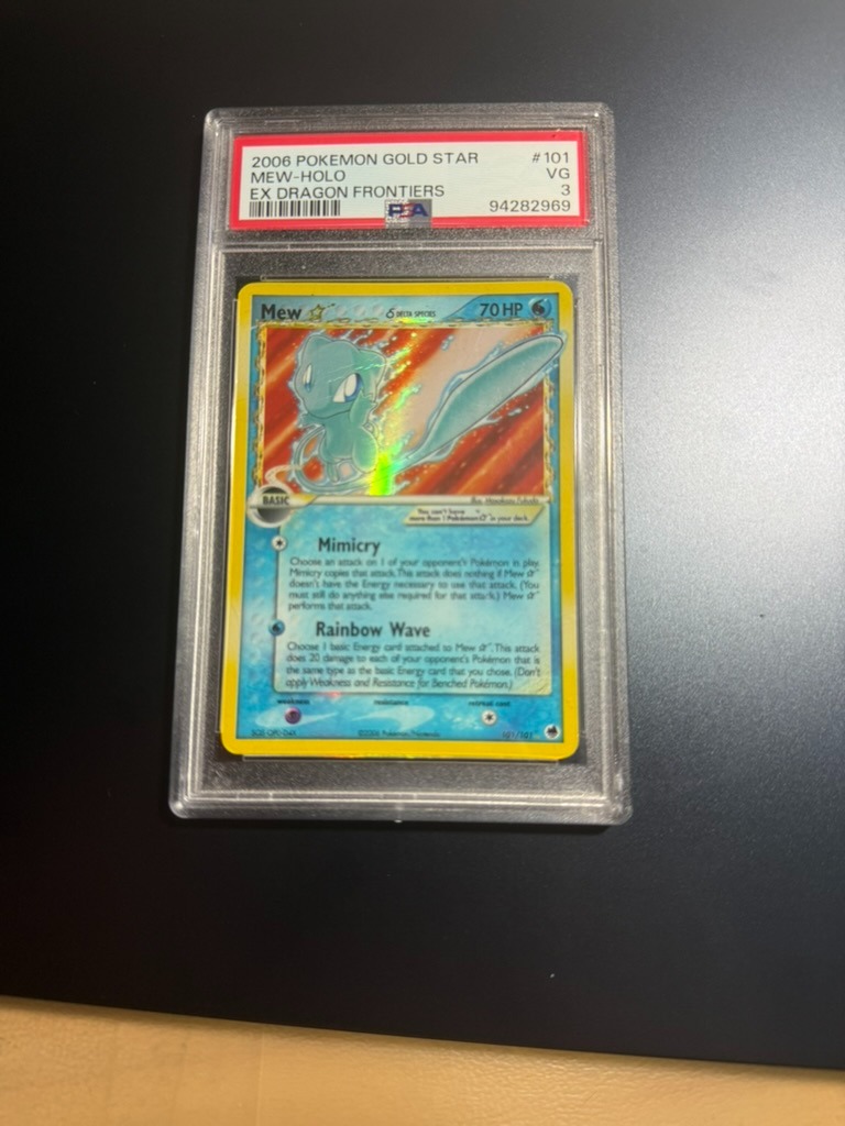Pokemon Mew Gold Star PSA 3 (ENG), 興趣及遊戲, 收藏品及紀念品, 古董收藏 - Carousell