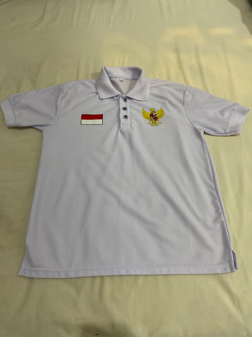 Polo Shirt Bendera Merah Putih Garuda Pancasila, Fesyen Pria, Pakaian ...
