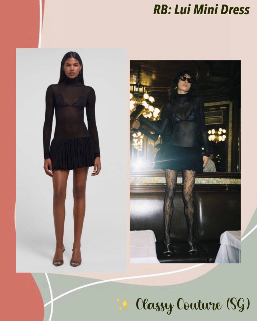 Rat & Boa Lui Sheer Mini Dress, Women's Fashion, Dresses & Sets ...