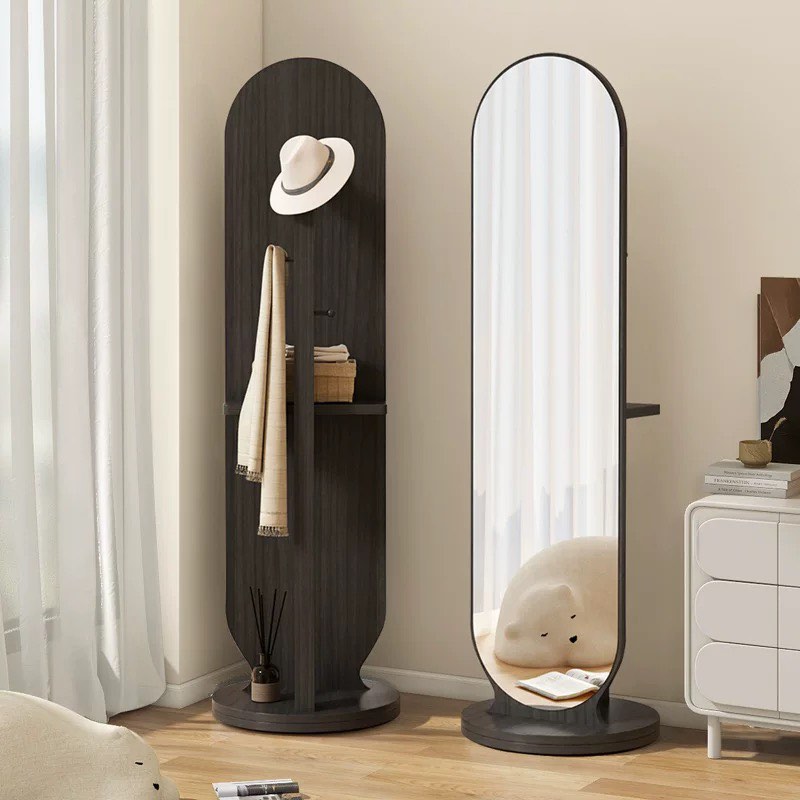 Muji Rotate Dressing Mirror with Storage Rack Hanger Full-length Mirror ...