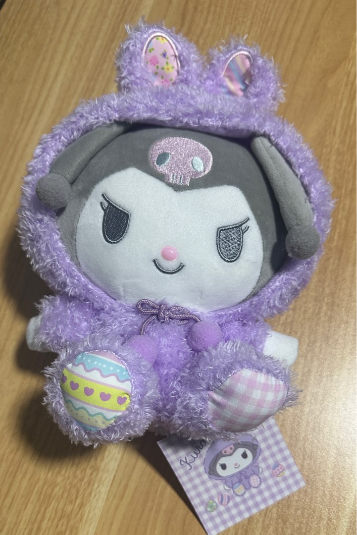 Sanrio Kuromi plush - in purple rabbit onesie, Hobbies & Toys, Toys ...