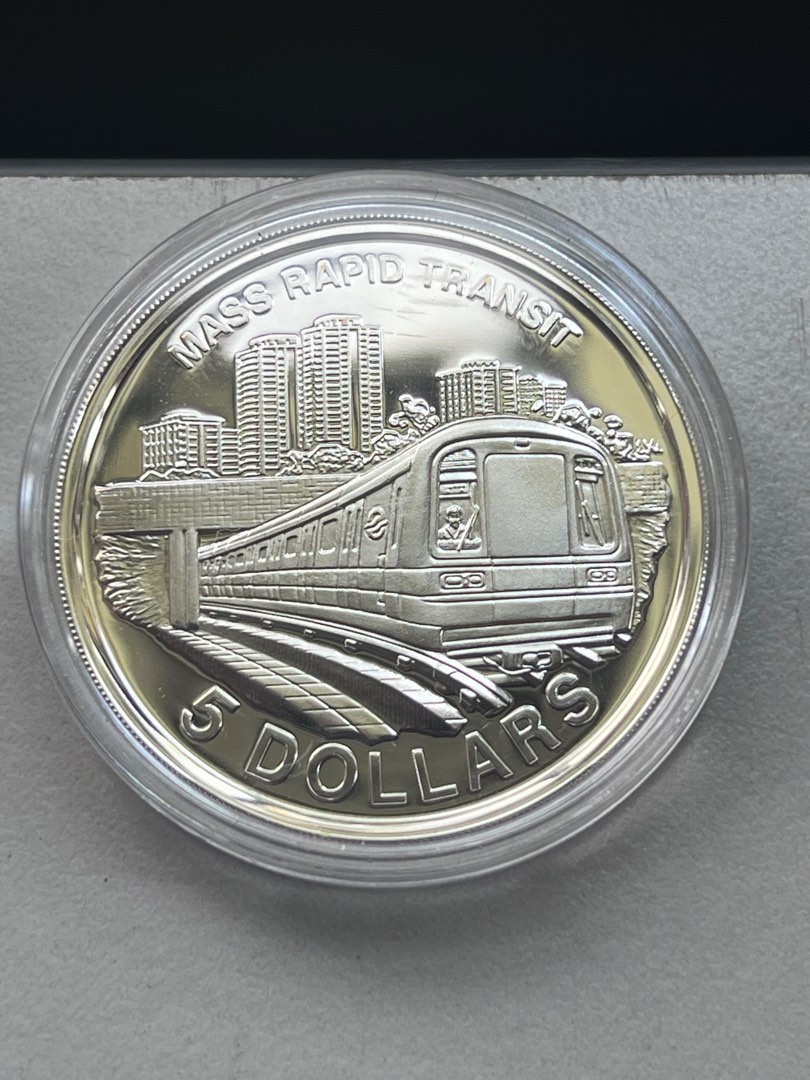 Singapore $5 proof coin 1989 MRT (RAPID), Hobbies & Toys, Collectibles ...