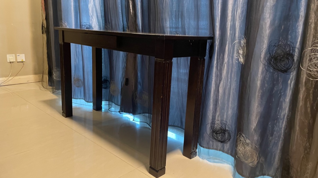 Solid wood console table (40cm x 120cm x 75cm) - self pickup, Furniture ...