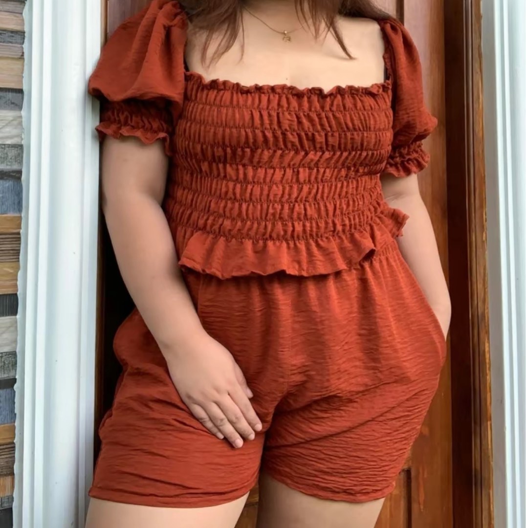 Square Neck Ruched - Top Only, Women's Fashion, Tops, Others Tops on ...