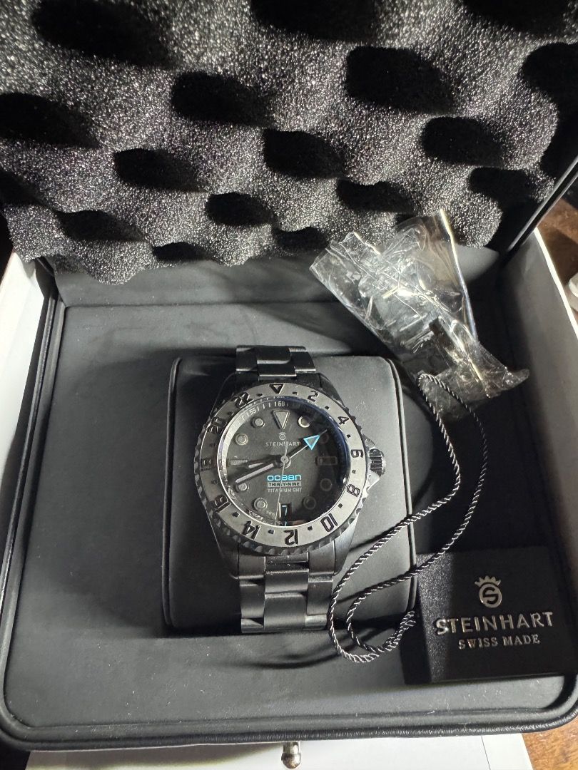 Steinhart ocean 39 titanium GMT phantom blue, Luxury, Watches on Carousell
