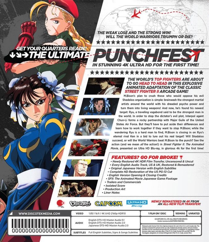 Street Fighter 2 The Animated Movie [4K Ultra HD], Hobbies & Toys ...
