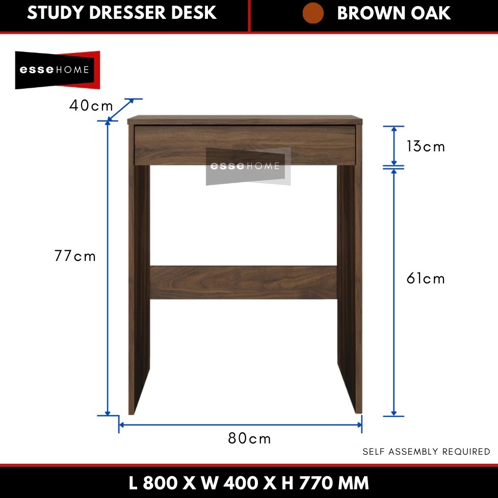 Study Desk with Drawer | Compact Study Table | Writing Desk for Home ...