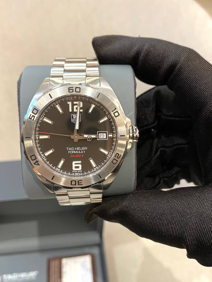 TAG HEUER FORMULA 1 CALIBRE 5 REF WAZ2113 BLACK DIAL 41MM AUTOMATIC ...