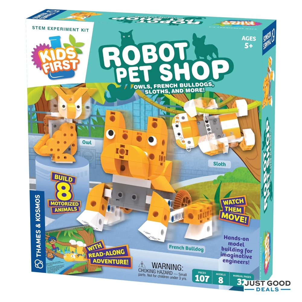 Thames & Kosmos Kids First Robot Pet Shop: Owls, French Bulldogs ...