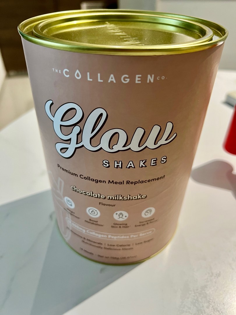 The Collagen Co. Glow Shakes Chocolate Flavor, Health & Nutrition ...