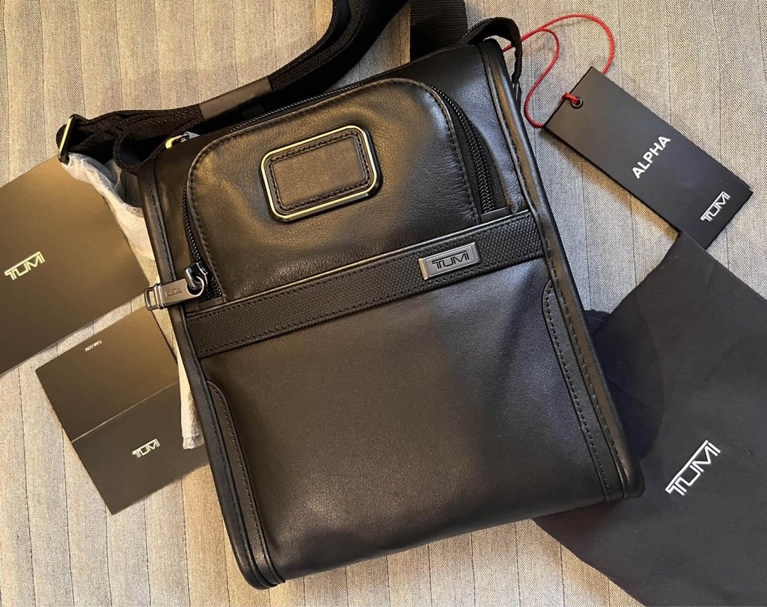 Tumi ALPHA 3 POCKET SMALL LEATHER CROSSBODY, Luxury, Bags & Wallets on Carousell