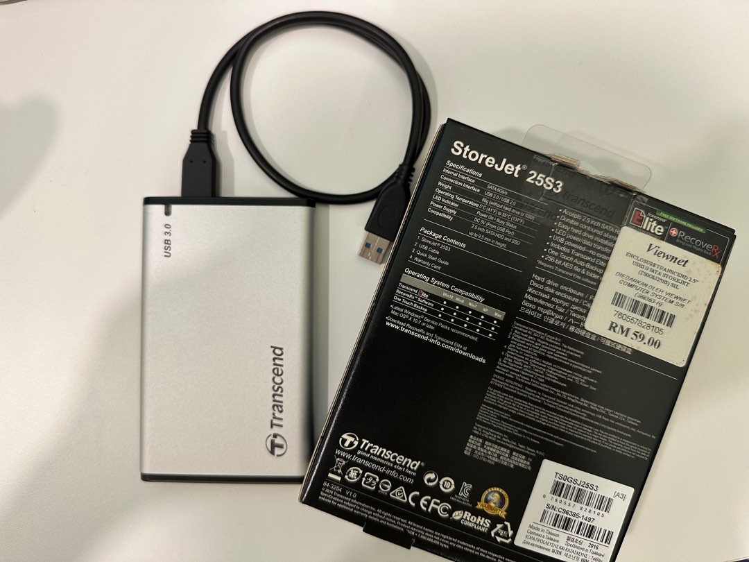 USB 3.0 Enclosure Transcend, Computers & Tech, Parts & Accessories ...