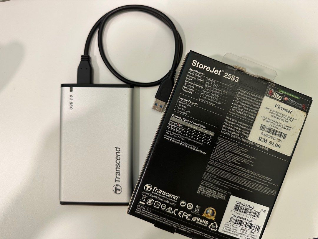 USB 3.0 Enclosure Transcend, Computers & Tech, Parts & Accessories ...