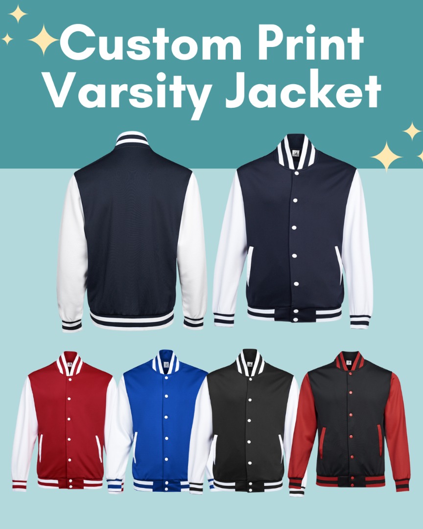 Varsity Jacket Customization Printing Class/CCA/Company Jacket, Men's ...
