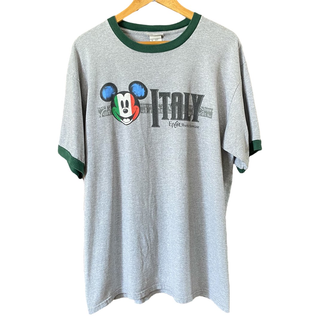 Vintage Mickey Mouse Italy Ringer Tee, Men's Fashion, Tops & Sets ...