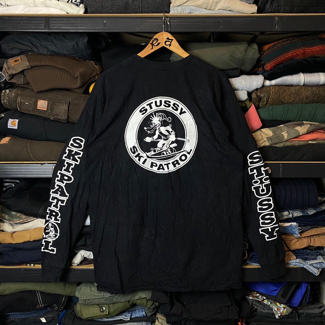 Y2K STUSSY SKI PATROL STREETWEAR LONG SLEEVE T-SHIRT Size Large (22 ...