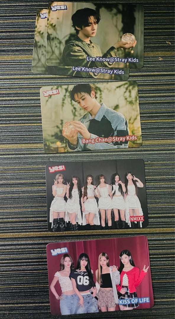 Yes Card ( Stray Kids, NMIXX, Kiss of Life), 興趣及遊戲, 收藏品及紀念品, 韓流 - Carousell