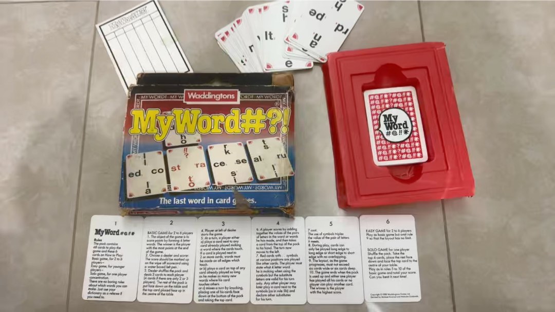 1988 Waddington's My Word#! Card Game, Hobbies & Toys, Toys & Games on ...