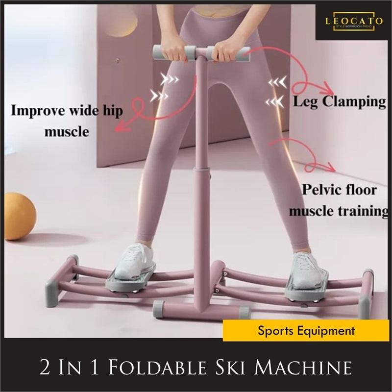 2 In 1 Foldable Ski Machine Leg Workout Exercise | Leg Sliders Fitness ...