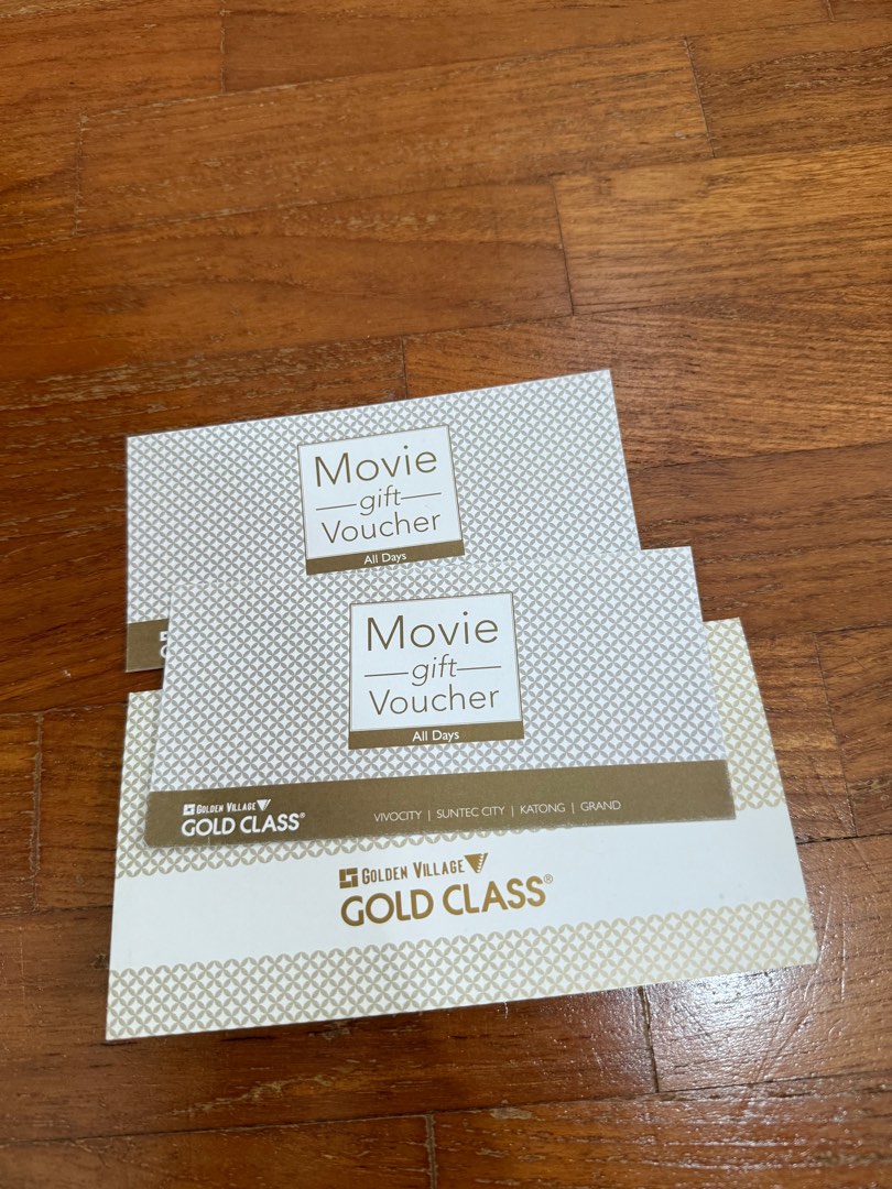 2x Golden Village Gold Class All Day Movie Ticket, Tickets & Vouchers ...