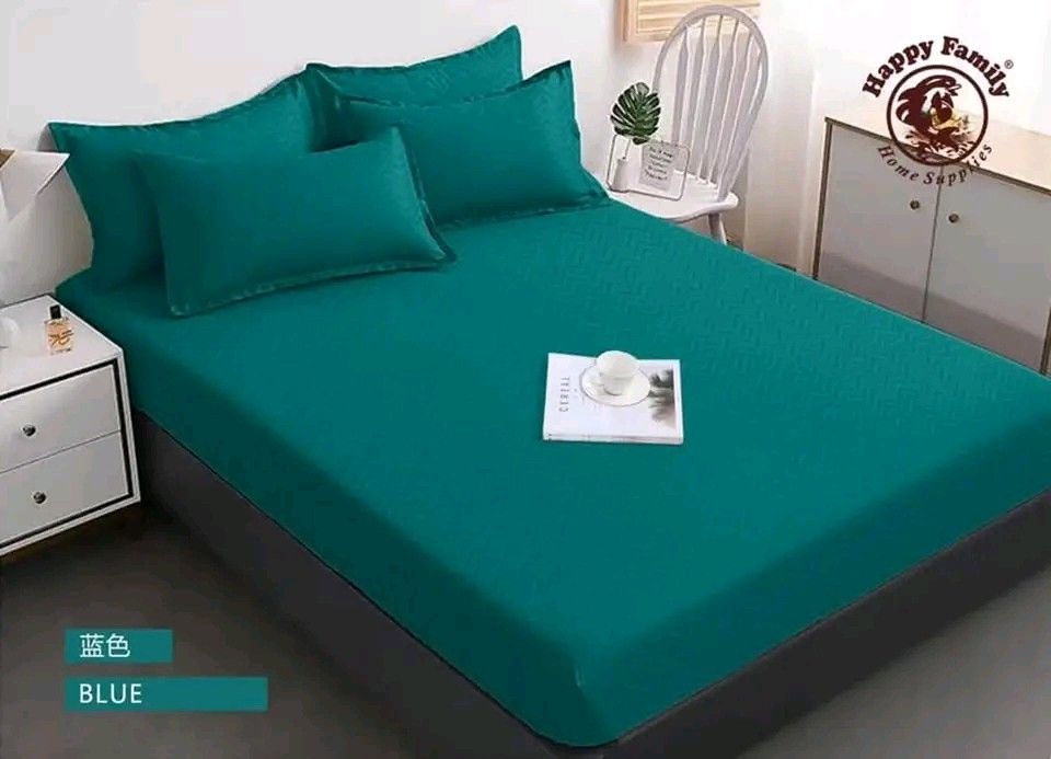 3n1 sets Us cotton Queen size 2pillowcase 1 bedsheet (w/ garter), Furniture & Home Living ...