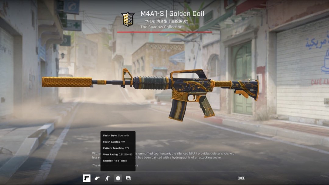 [97% BUFF PRICE] M4A1-S GOLDEN COIL l CS2 SKINS, Video Gaming, Gaming ...