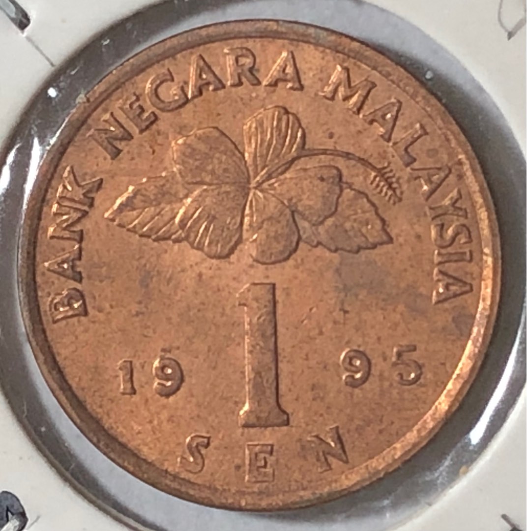 ( Syiling ) 1 Sen 1995 ( UNC ) Malaysia Bunga Raya, Hobbies & Toys ...