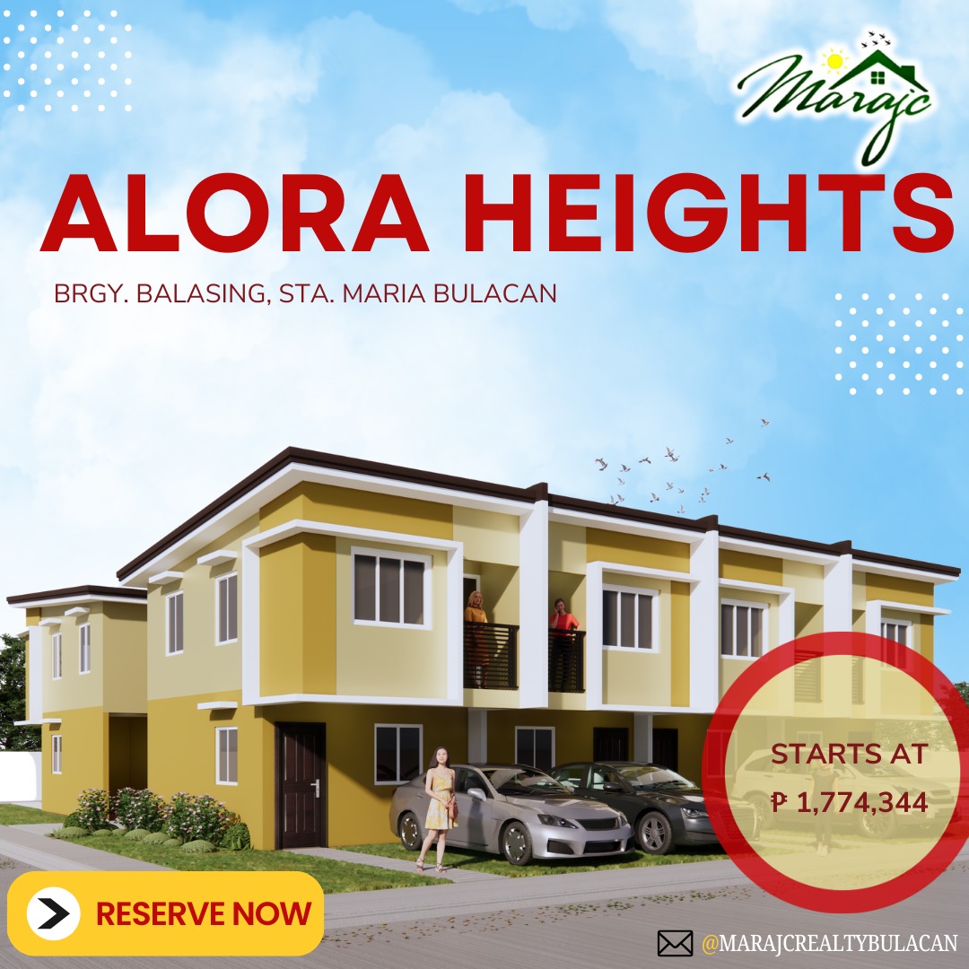 Affordable Alora Townhouse For Sale at Sta. Maria, Bulacan, Property ...