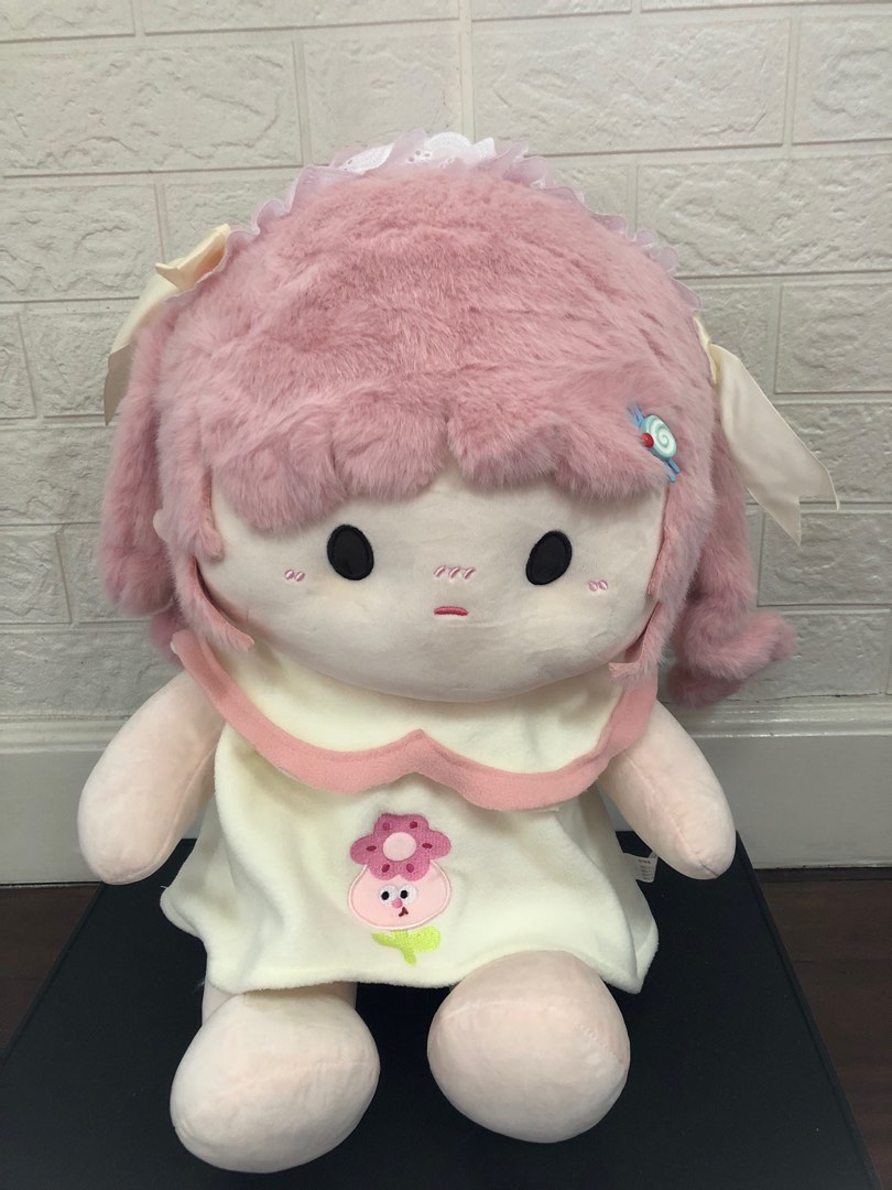 Anime girl kawaii pink cute plushie big huggable, Hobbies & Toys, Toys ...