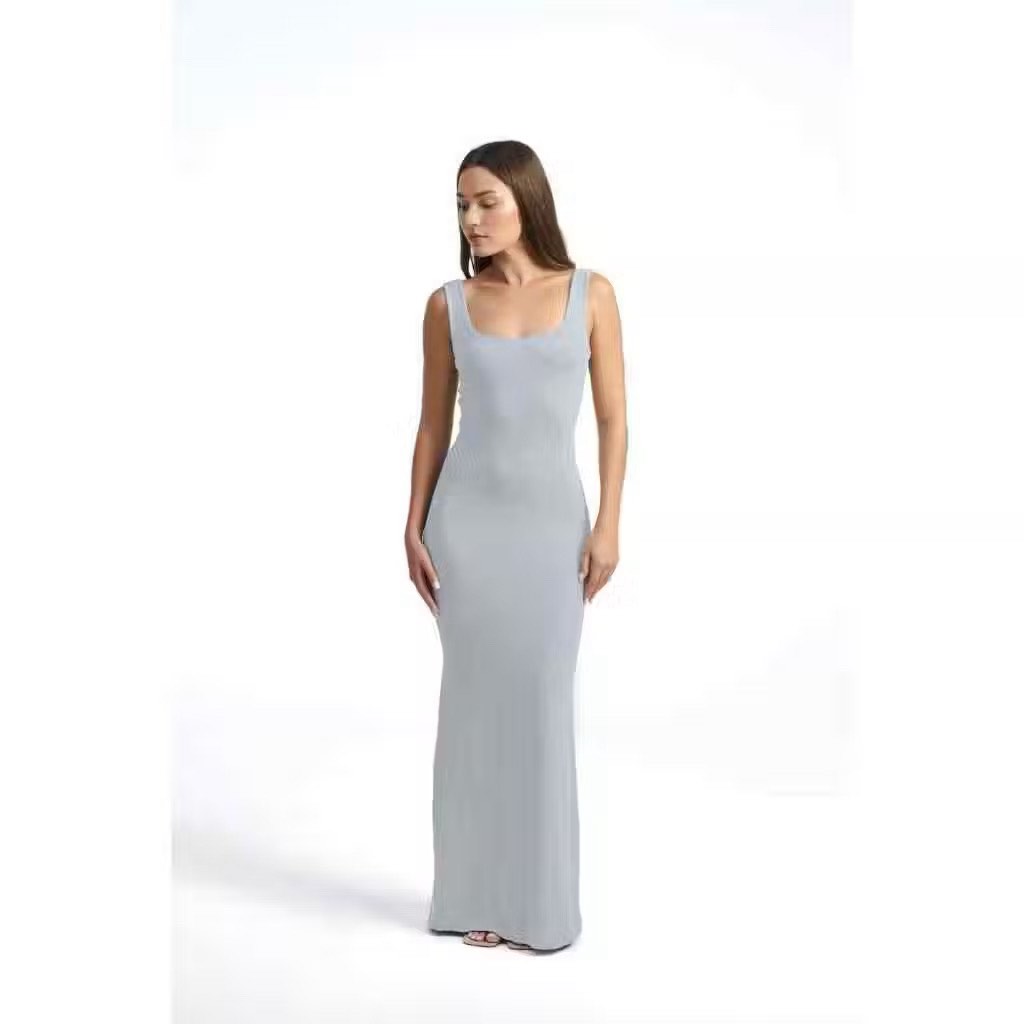 ARUS Square Neck Long Dress (Defect), Fesyen Wanita, Pakaian Wanita ...