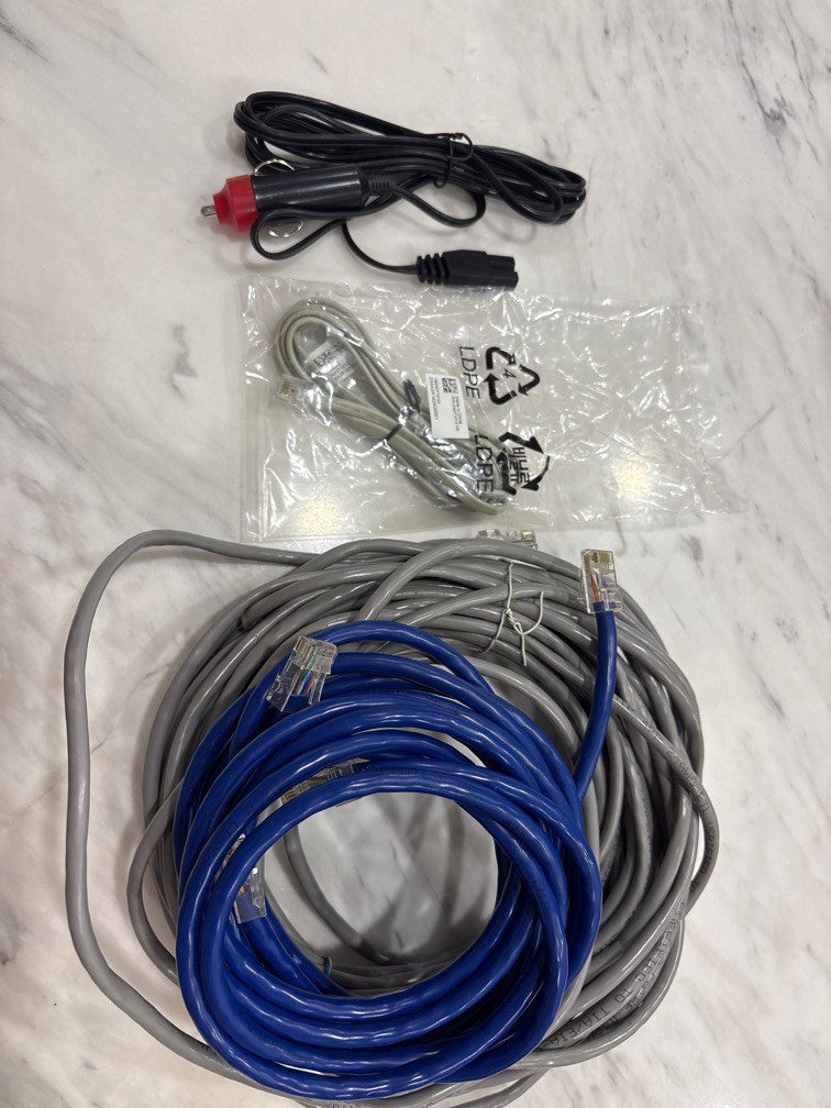 Assorted cables - lan, telephone, car, Garage Sale on Carousell