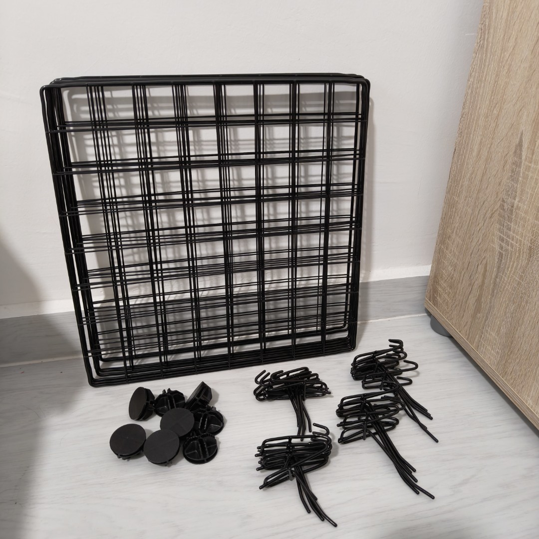 Black Steel Grid Organizer Booth Set Up Display Accessories Clearance ...
